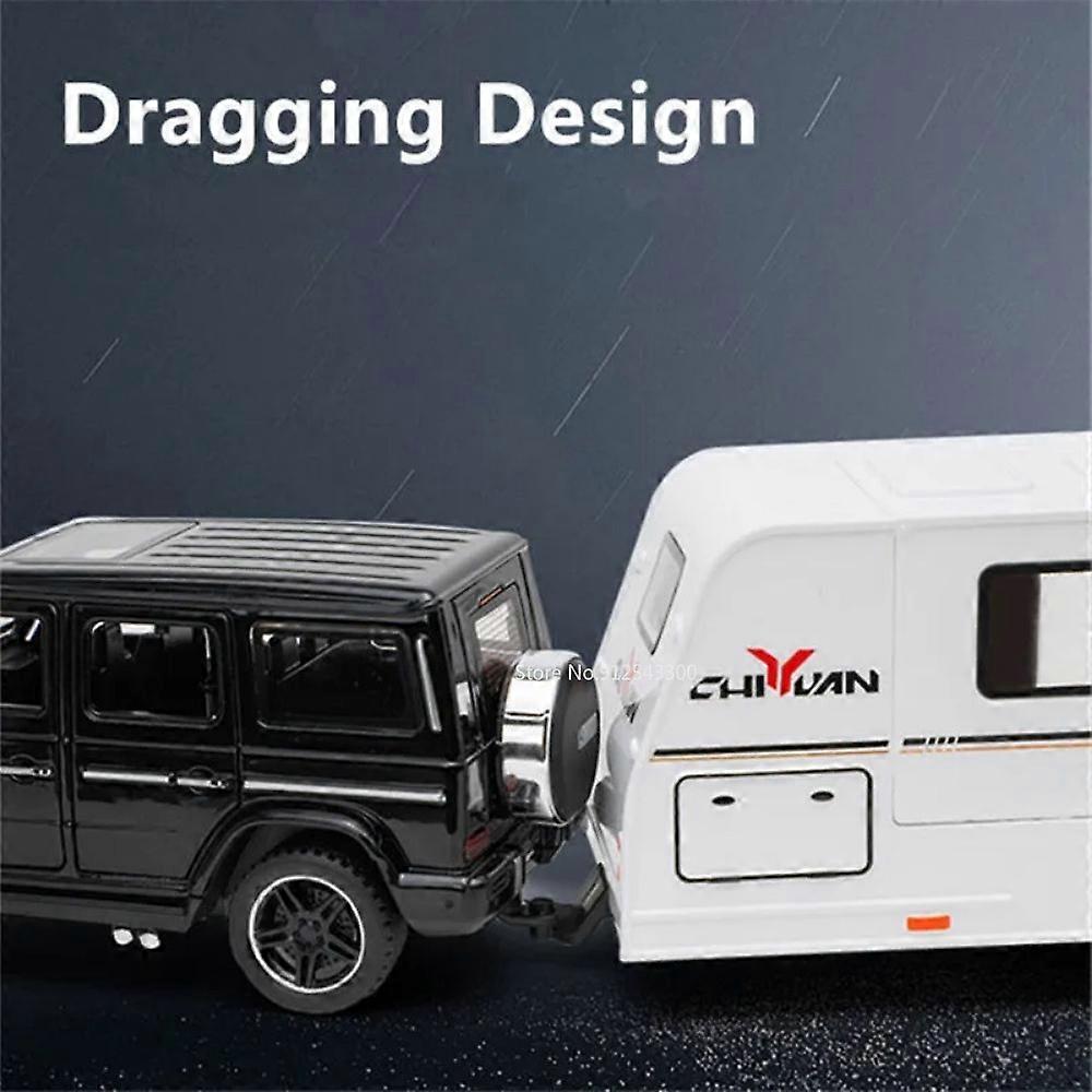 1/32 Trailer RV Truck Toy Model Car Alloy Diecast Off-road Vehicle ...