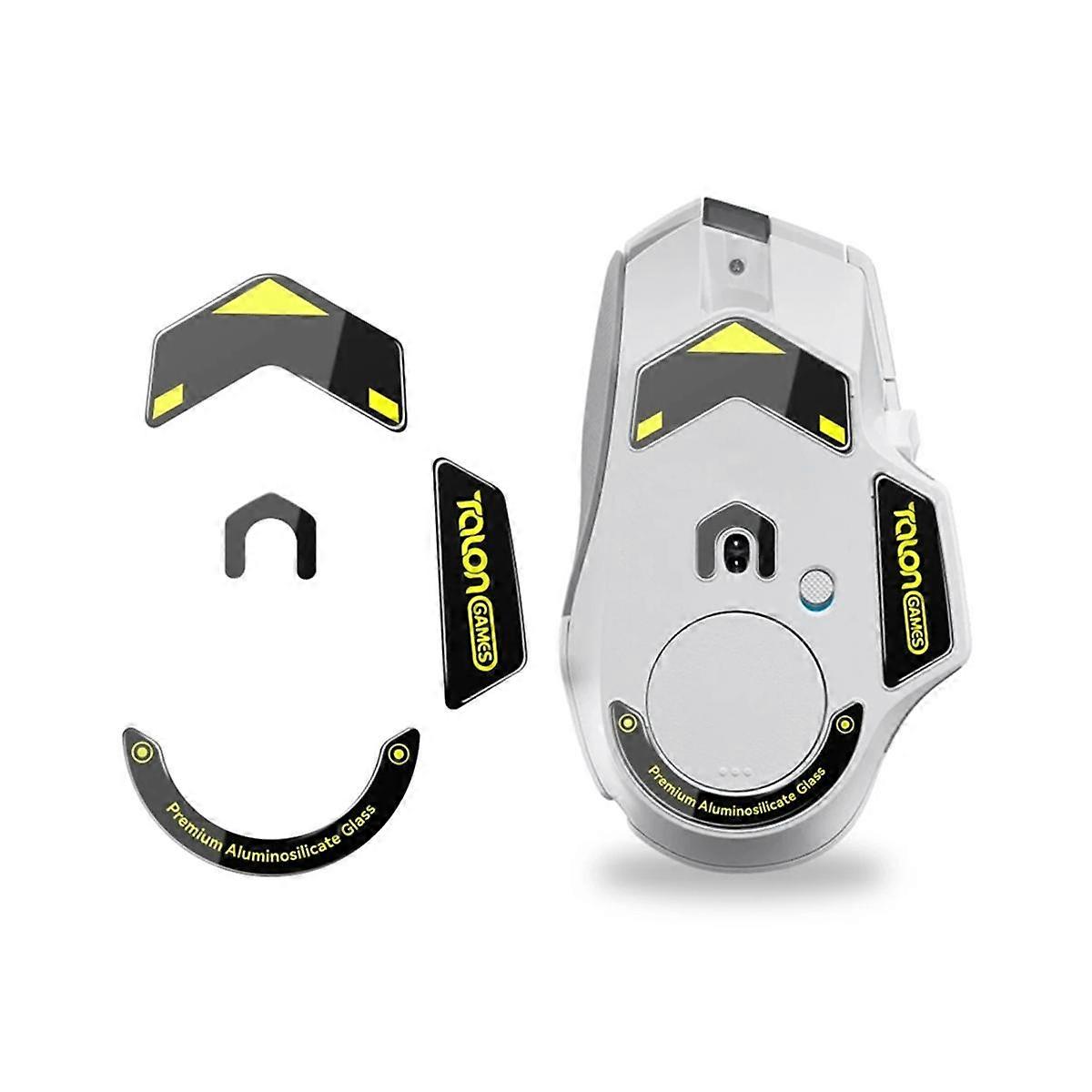 Glass Mouse Feet Compatible for G502 X PLUS Wireless Mouse Round Curved ...