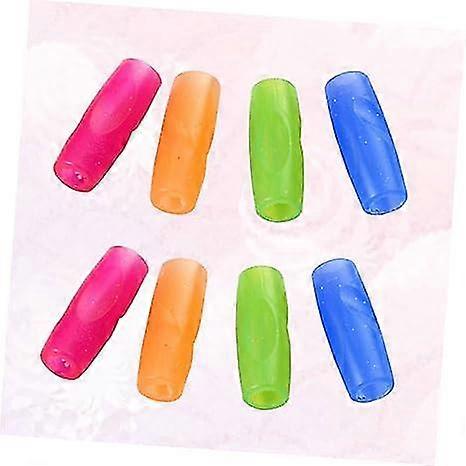 8pcs For Pen Finger Holder Rubber Plastic Writing Aid Writing Corrector ...