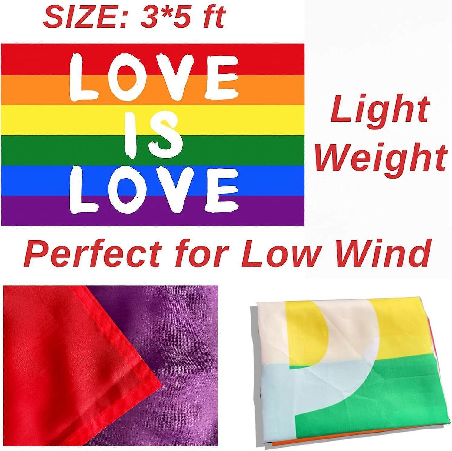 Gay Pride Rainbow Flag 3x5 Feet, Pride Month Flag, LGBT Flag Female ...