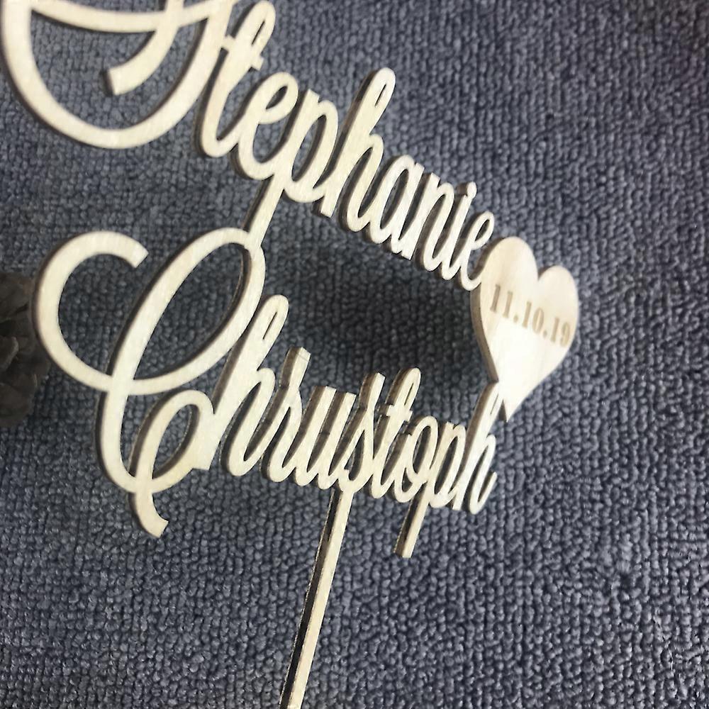 Custom wedding cake topper,Personalized Bride & Groom names with date ...
