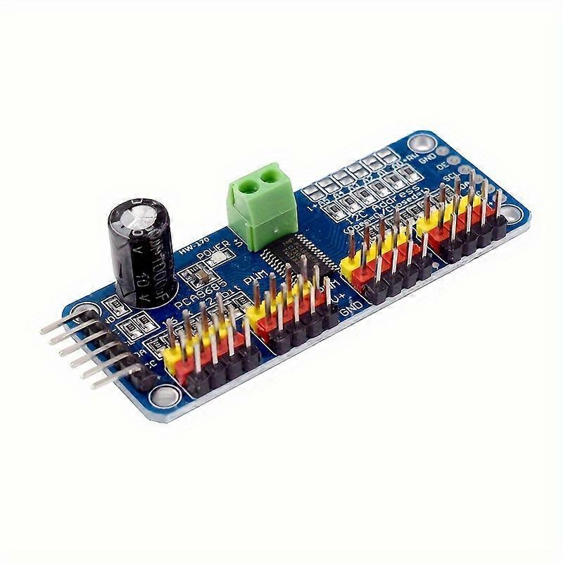 1pc/5stk 16-kanals PWM servomotordriver PCA9685 IIC-modul 12-bit til Arduino-robot eller ...