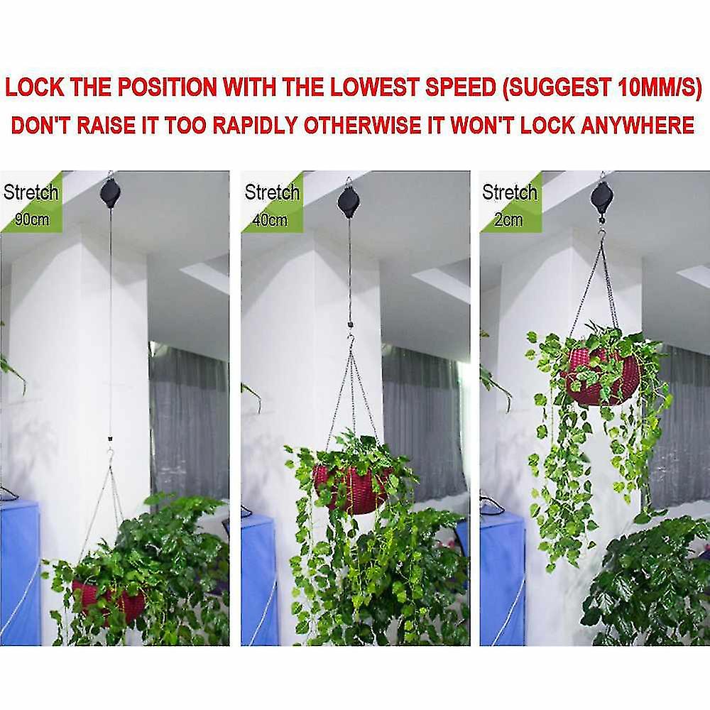 Plant Pulley, Retractable Heavy Duty Easy Reach Pulley Plant Hanging ...