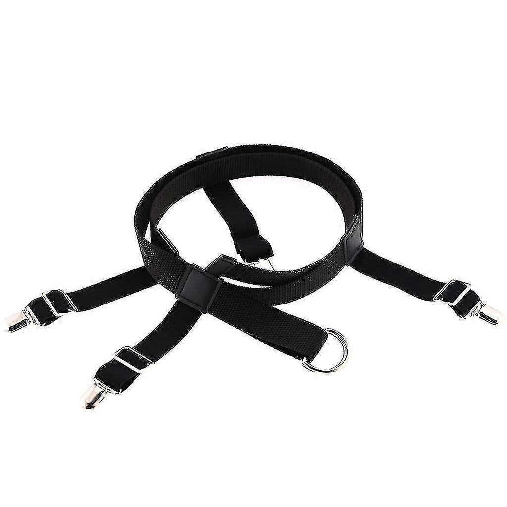 Mens Womens Elastic Nylon Waist Belt With Garter Suspender Clip ...
