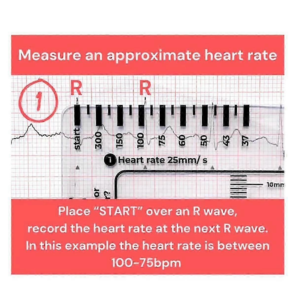 2PCS ECG 7 Step Ruler, ECG 7 Step Ruler for ECG/EKG Interpretation, ECG ...