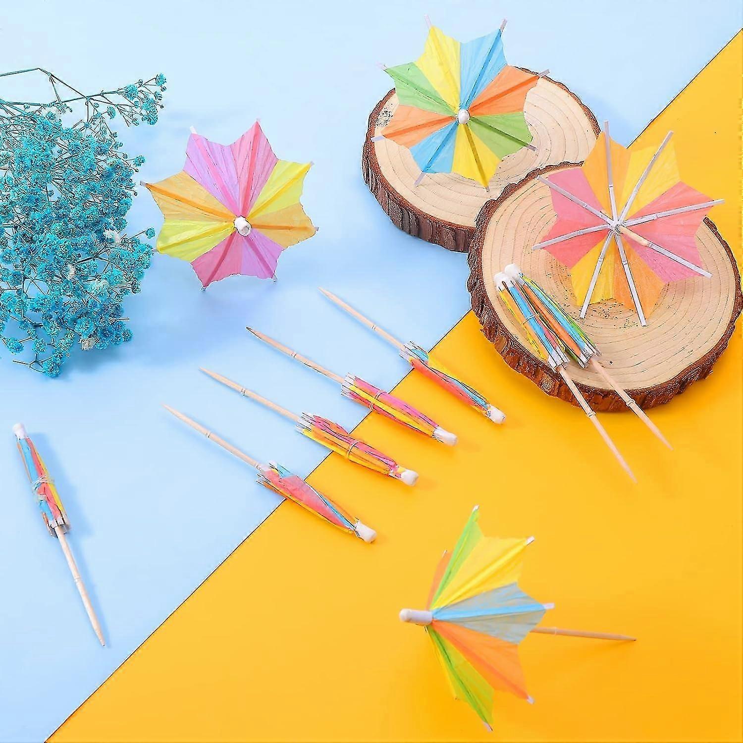 50pcs Drinks Umbrella Cocktail Umbrella - Mini Paper Parasol Sticks ...