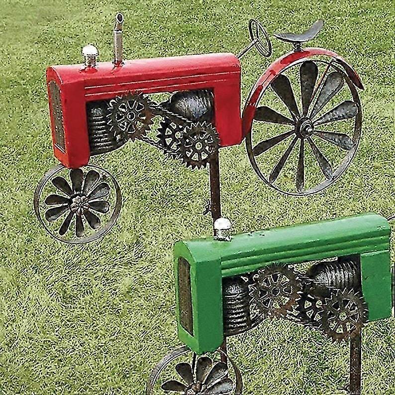 Tractor Wind Spinner Metal Farm Tractor Spinner Propeller Yard Garden ...