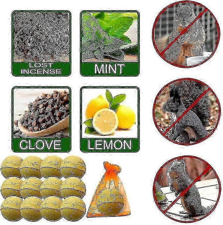Squirrel Repellent 12 Pack, Chipmunk Repellent Outdoor, Natural ...