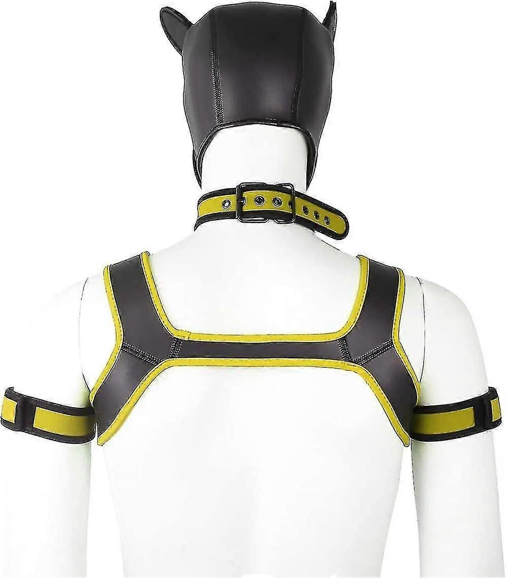 Adults Neoprene Puppy Hood Mask, Removable Cosplay Dog Full Face Pup ...