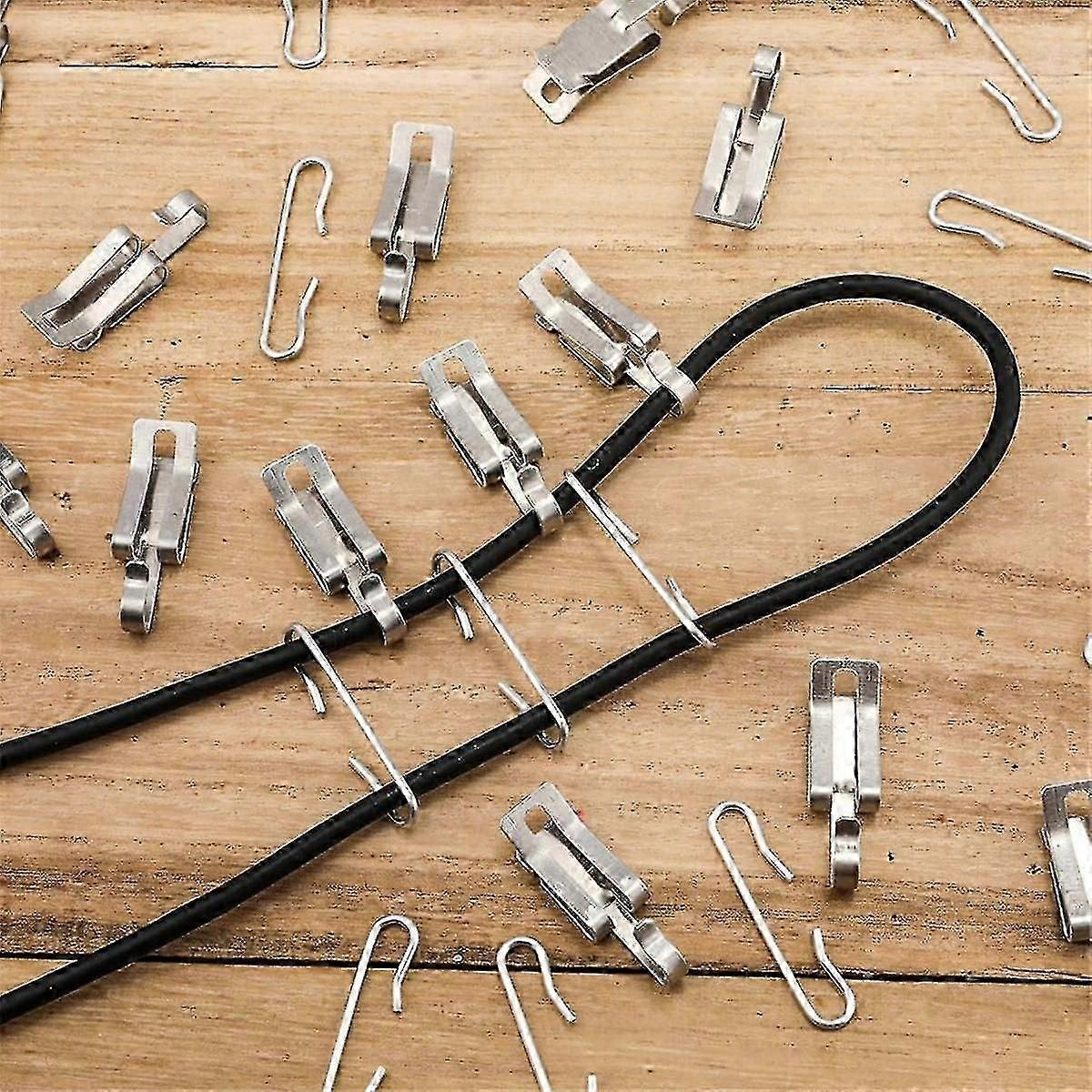 100Pcs Heat Cable Roof Clips and Spacers, Metal De Icing Cable Hooks ...