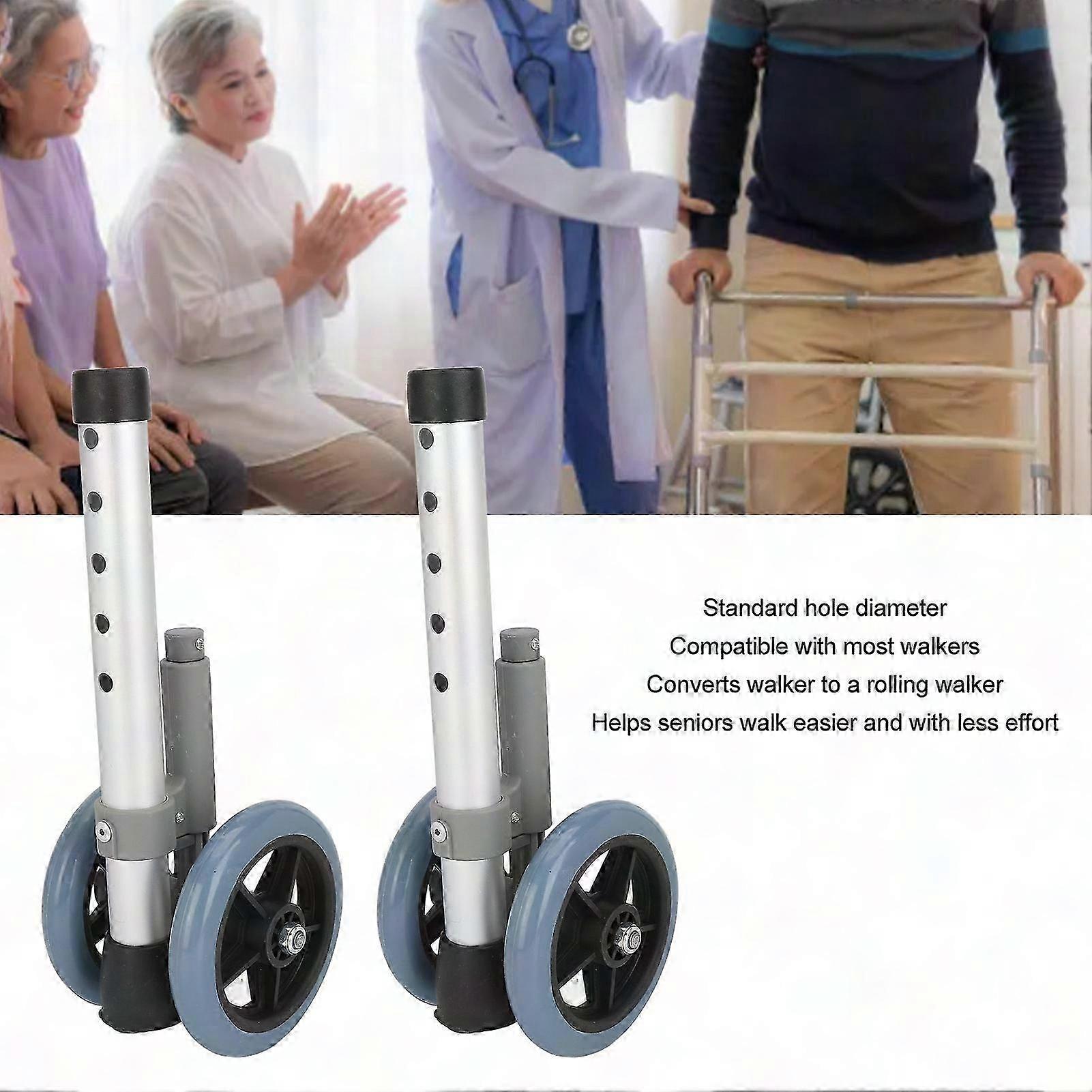 Walker Wheels Adjustable Height Replacement Walker Feet Caster with ...