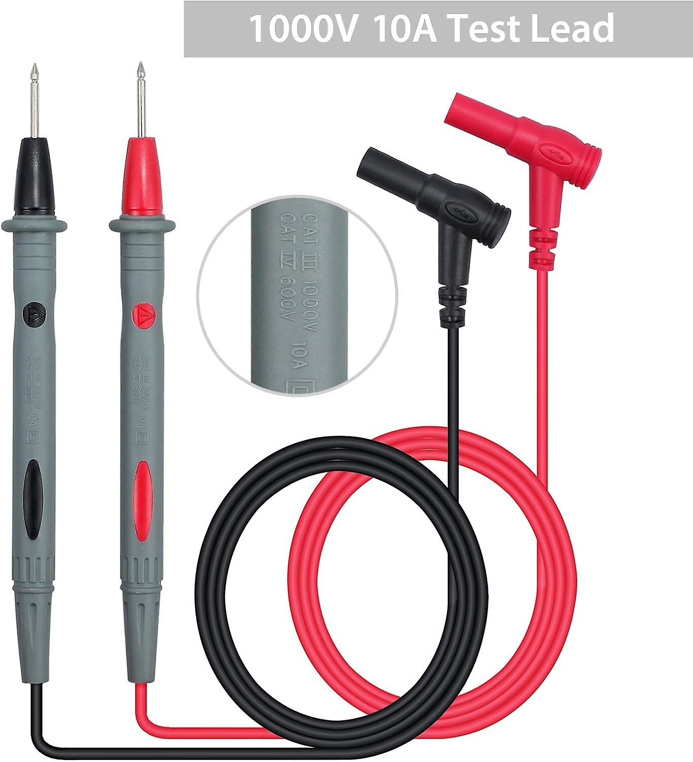 2 PCS 1000V/10A Digital Multimeter Probe Multimeter Lead Cable Probe ...