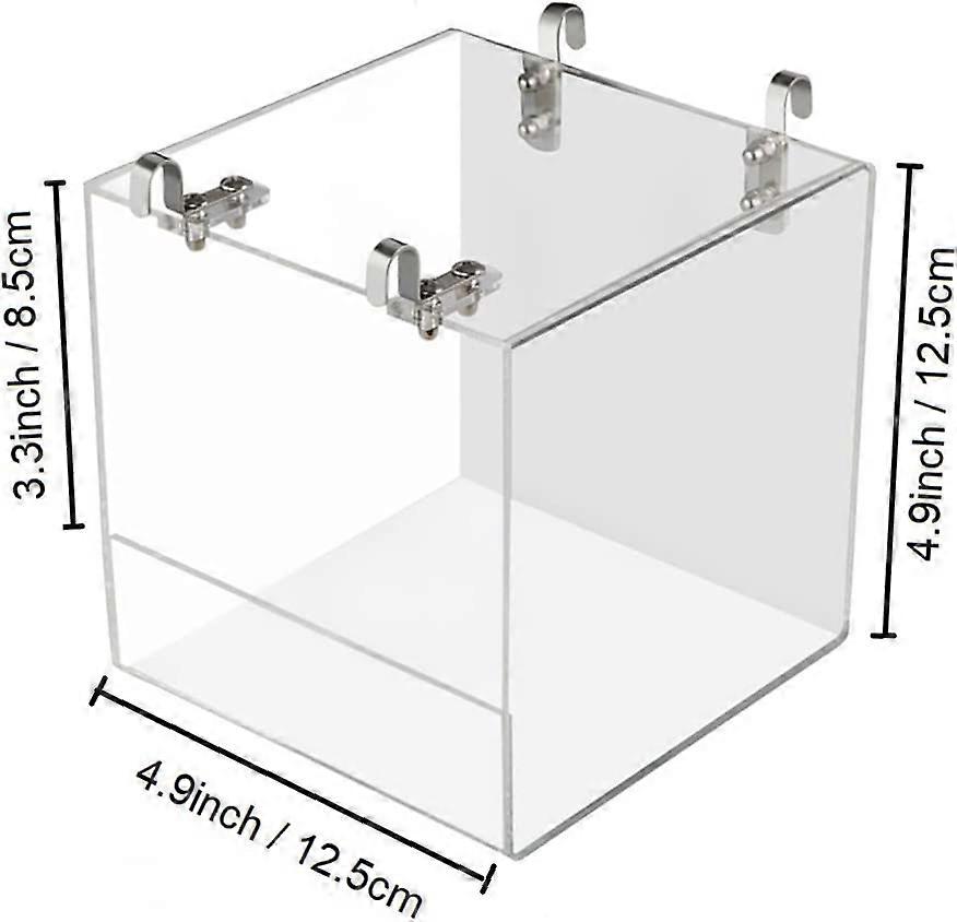 Bird Bath, Transparent Cube Bird Bath Box Bath Shower Cage For Small ...