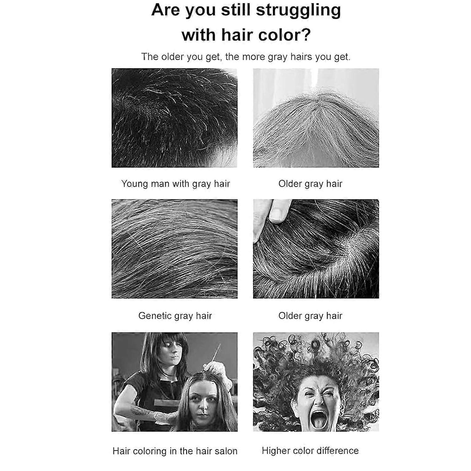 Caviar Protein Hair Dye Cream, 500ml Bubble Plant Hair Color Shampoo ...