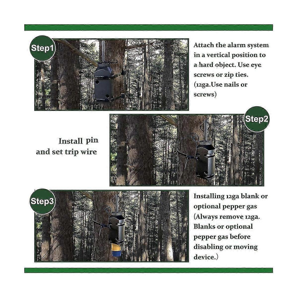 Trip Wire Alarm Device,12 Gauge Camping Trip Alarm, Perimeter Alarm ...