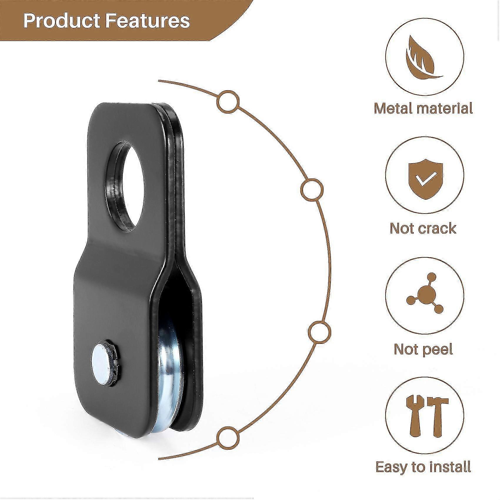 Winch Pulley Block Heavy Duty 4 Ton (8000 Lbs) Moving Pulley Splint ...