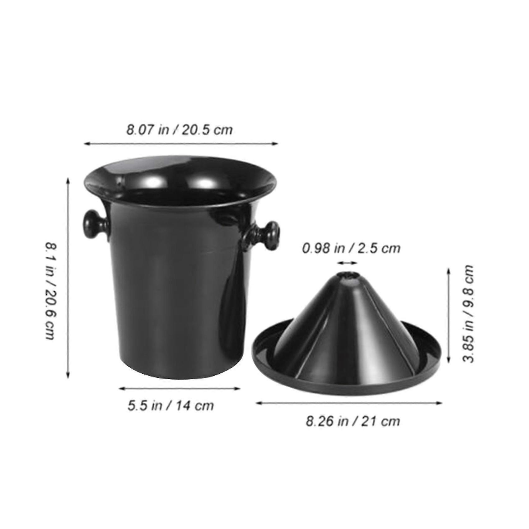 4x Wine Dump Black Plastic Wine Spittoon - Standard Size With Black ...
