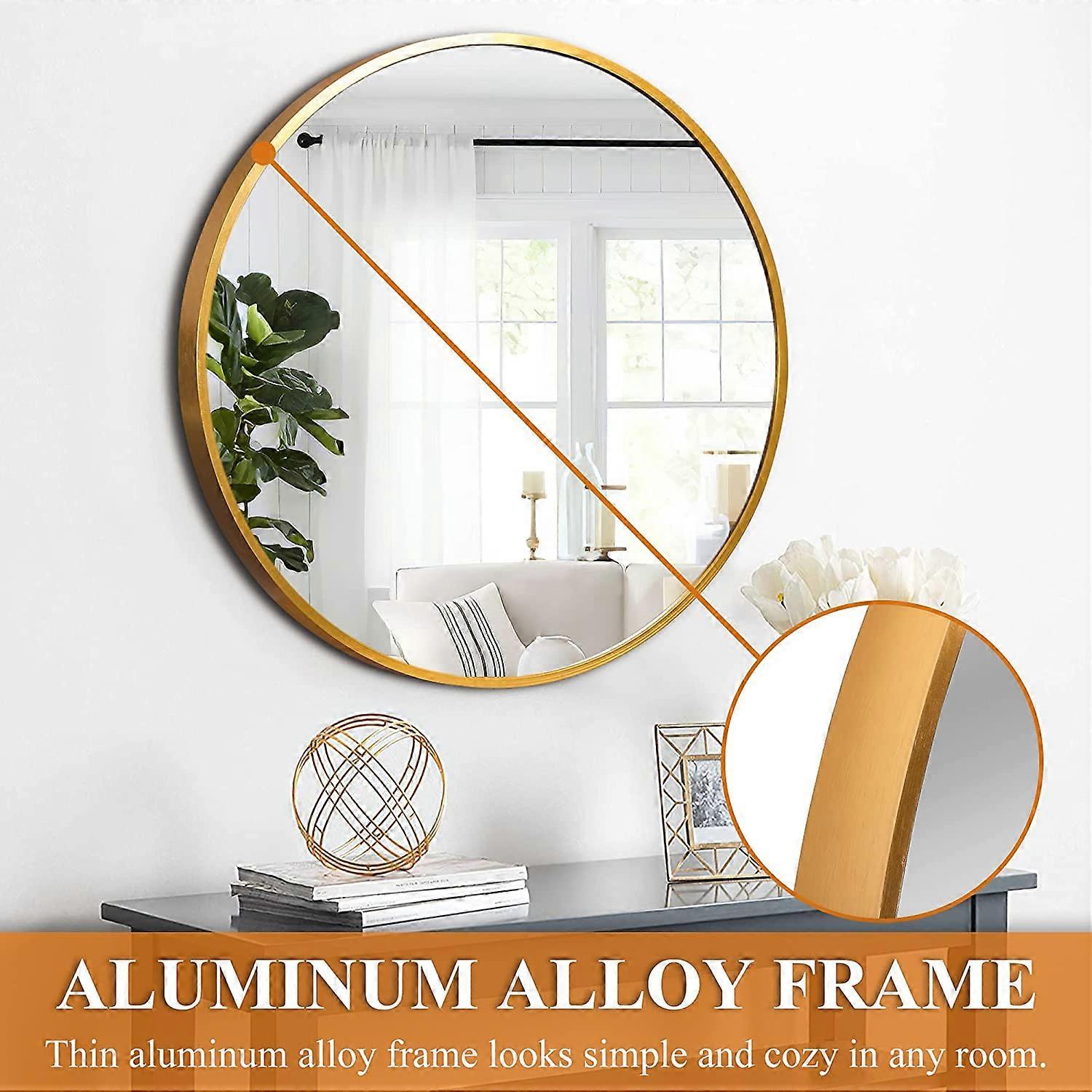 Round Mirror Circle Mirror for Wall Metal Framed Wall-Mounted Mirror ...