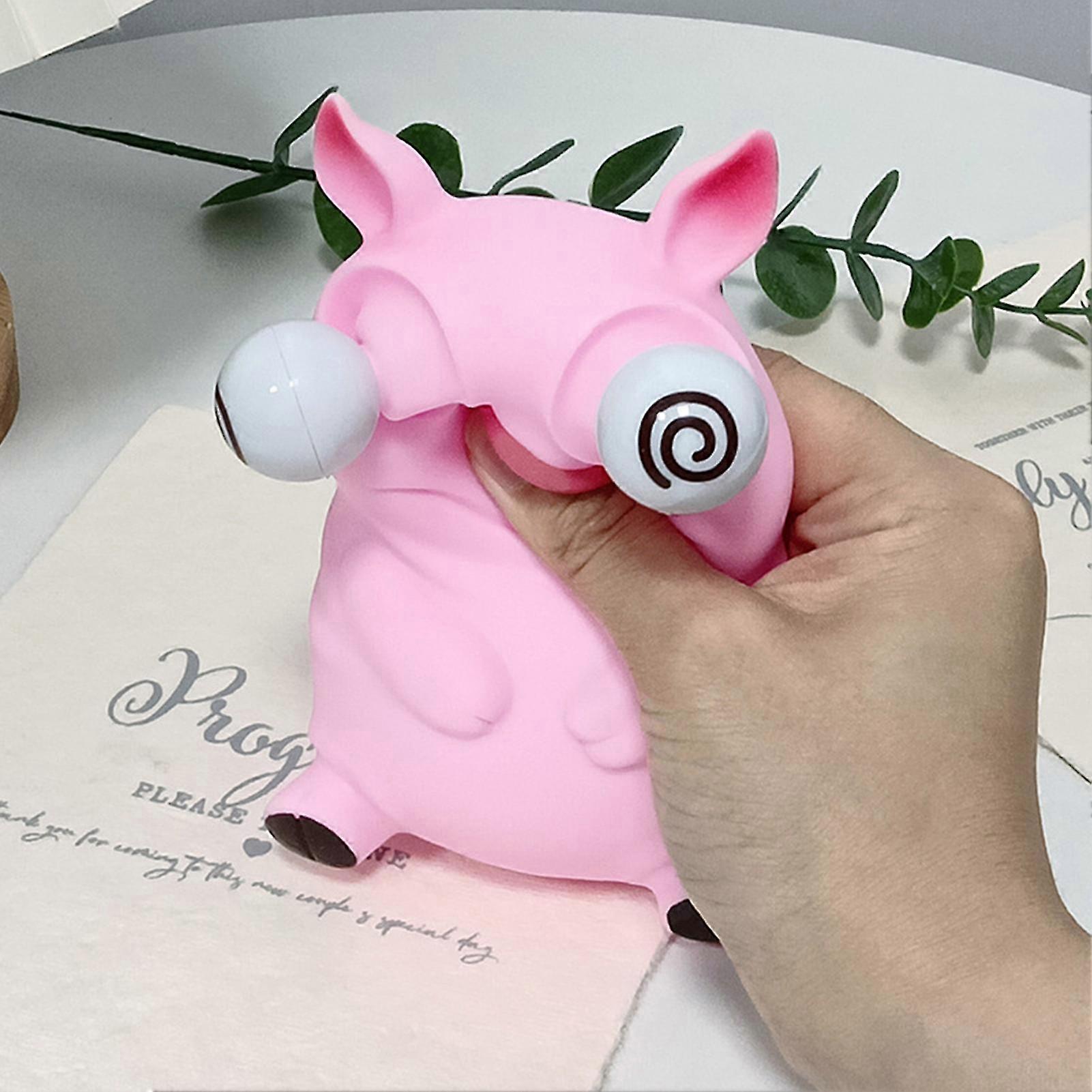 Pink Pig Toy Fun Decompression Plastic Attract Attention Comfortable ...