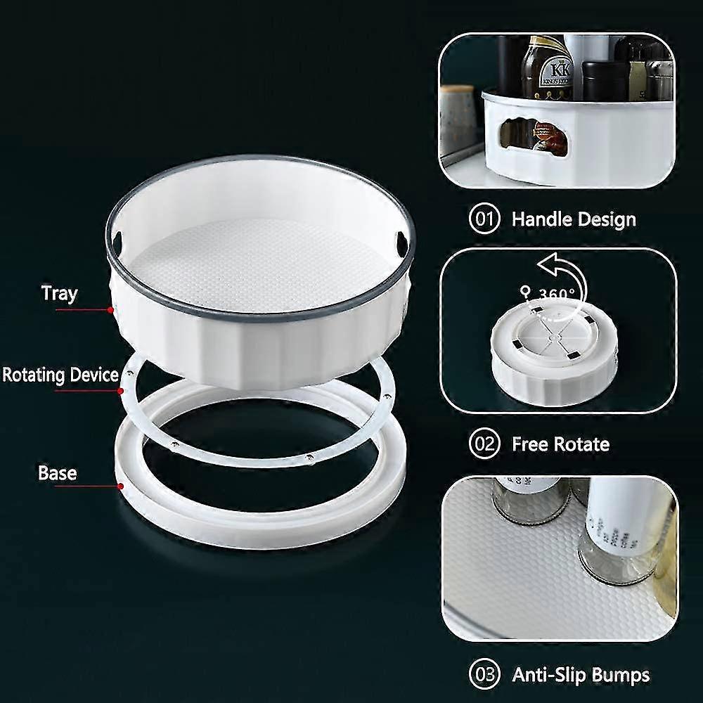 Revolving Spice Rack Kitchen Storage, Swivel Tray Revolving Base ...