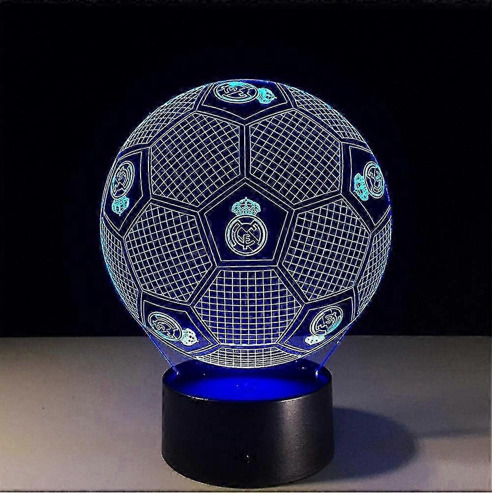 3d Optical Illusion Real Madrid Football Night Light Toy Lamp,remote ...