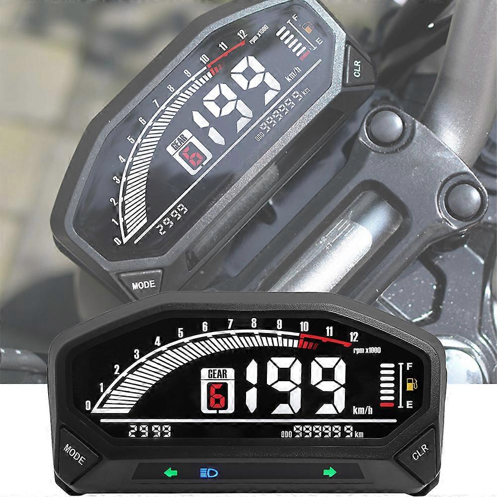 Universal LED justerbart speedometer 10000 RPM display Speedometer ...