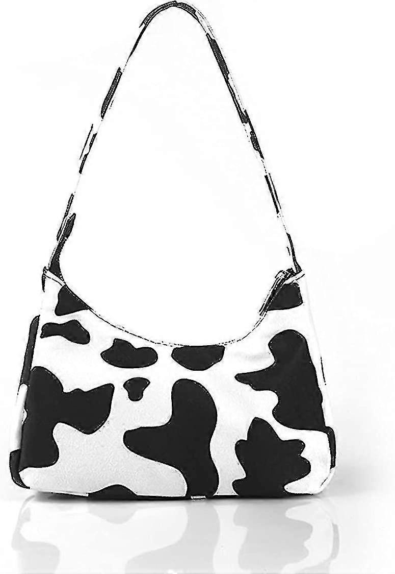 Women Cow Print Shoulder Bag Clutch Purse Underarm Handbag Satchel ...