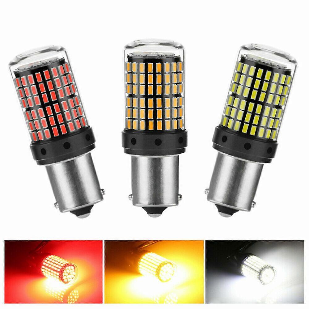 2X BA15S 1156 33 LED BRAKE REVERSE TURN STOP TAIL LIGHT BULB CAR AMBER ...