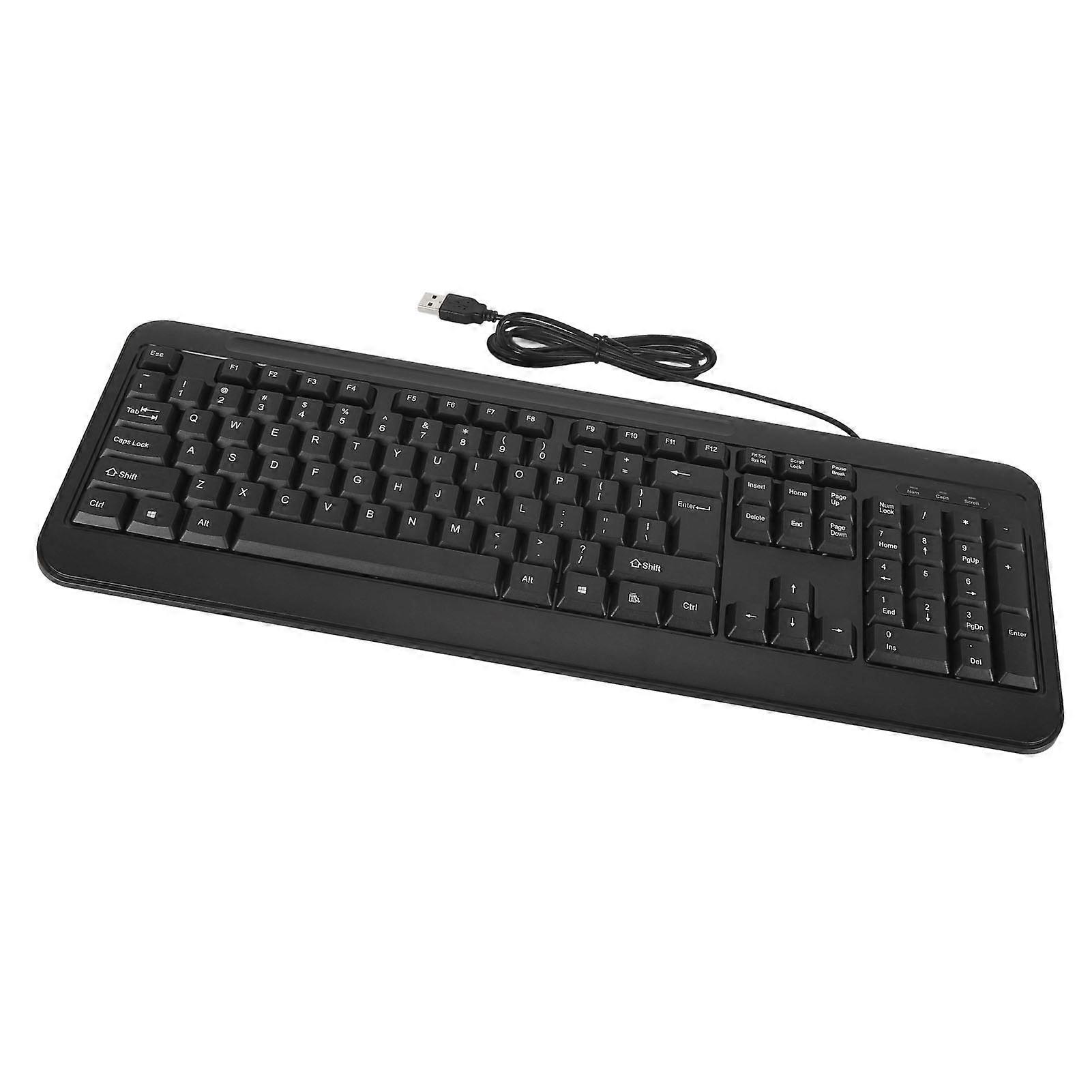 USB Wired Keyboard 104Keys Silent Typing Ergonomic Full Size Business ...