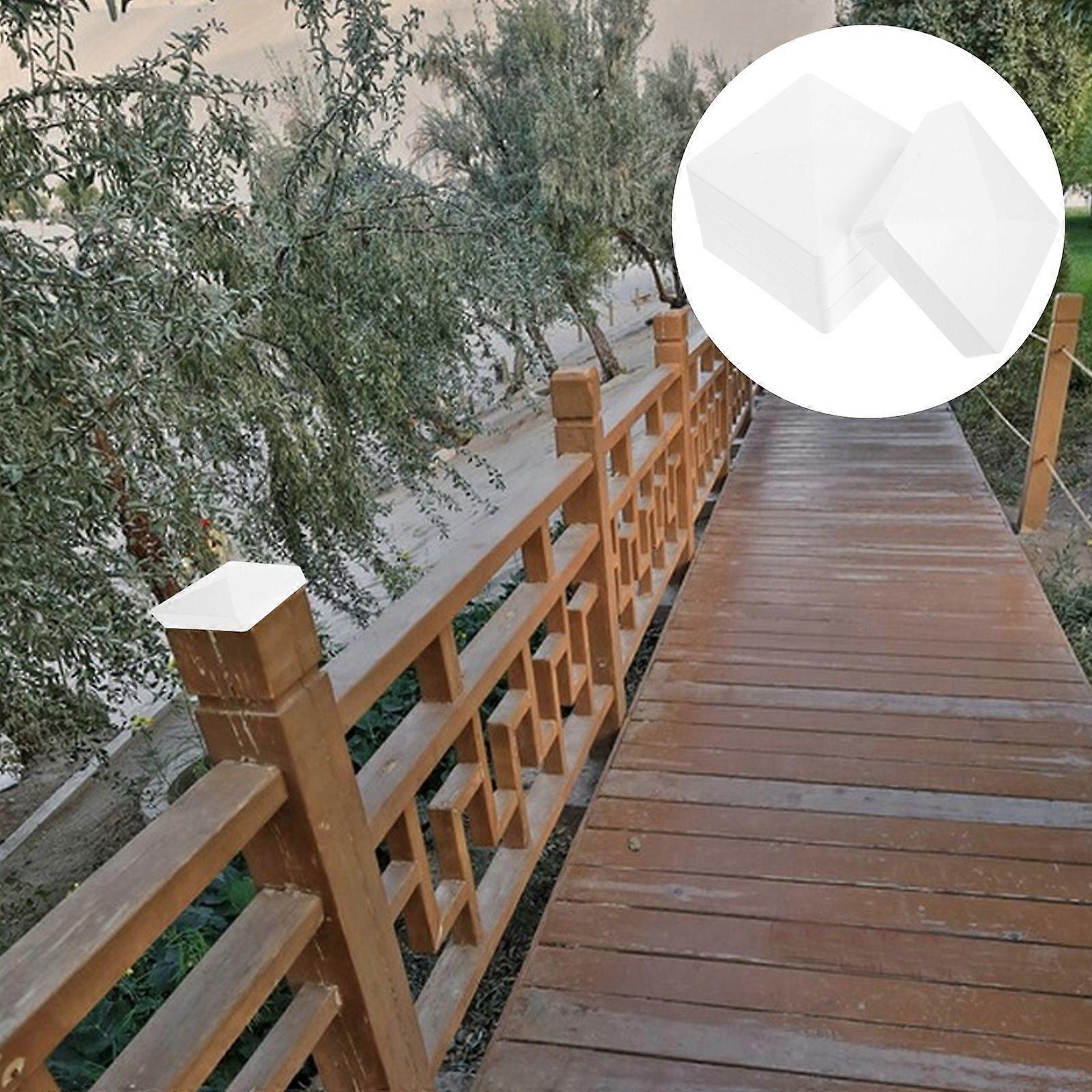 4pcs Weatherproof Fence Post Cover, Protective Plastic Post Covers ...