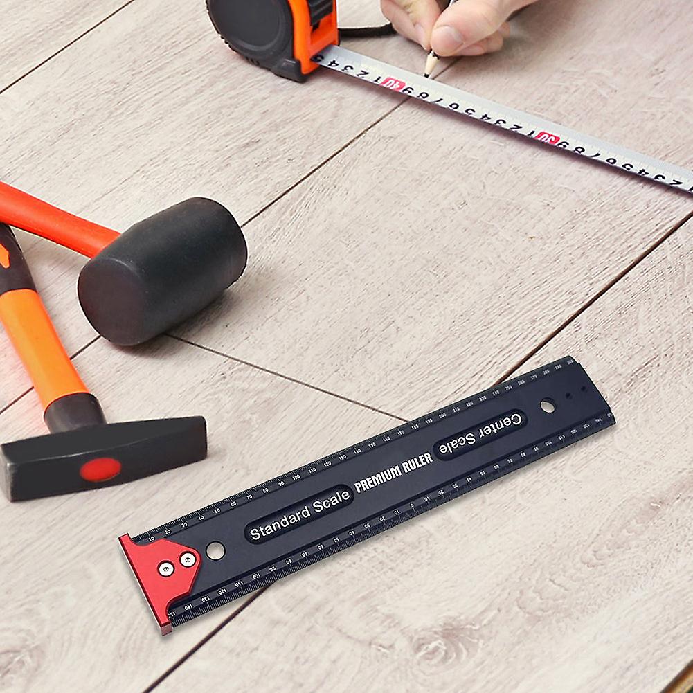 Carpenter woodworking scribing mark line ruler precision scale ...
