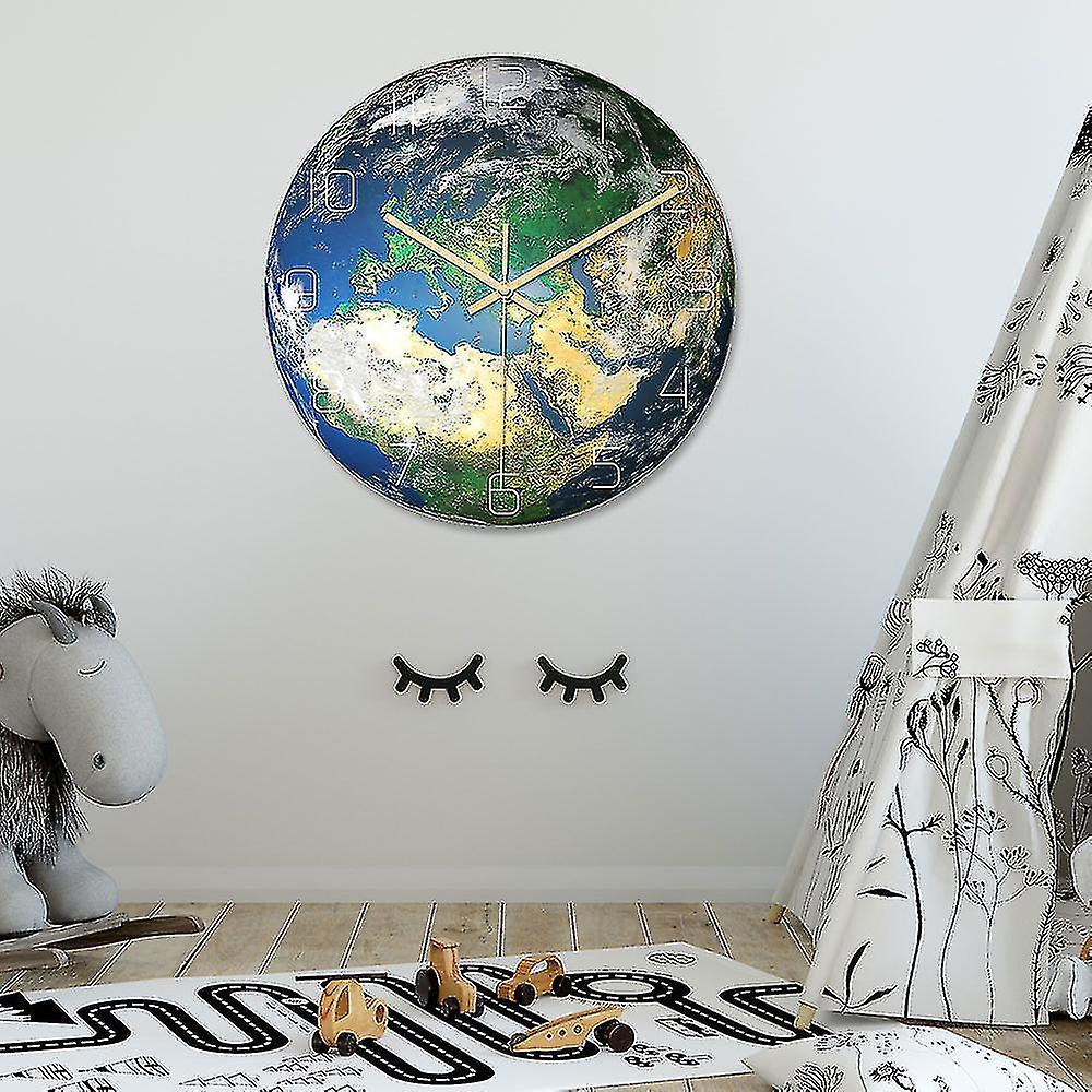 3d Luminous Earth Wall Clock Wall Clock Seven Continents Wall Clock ...