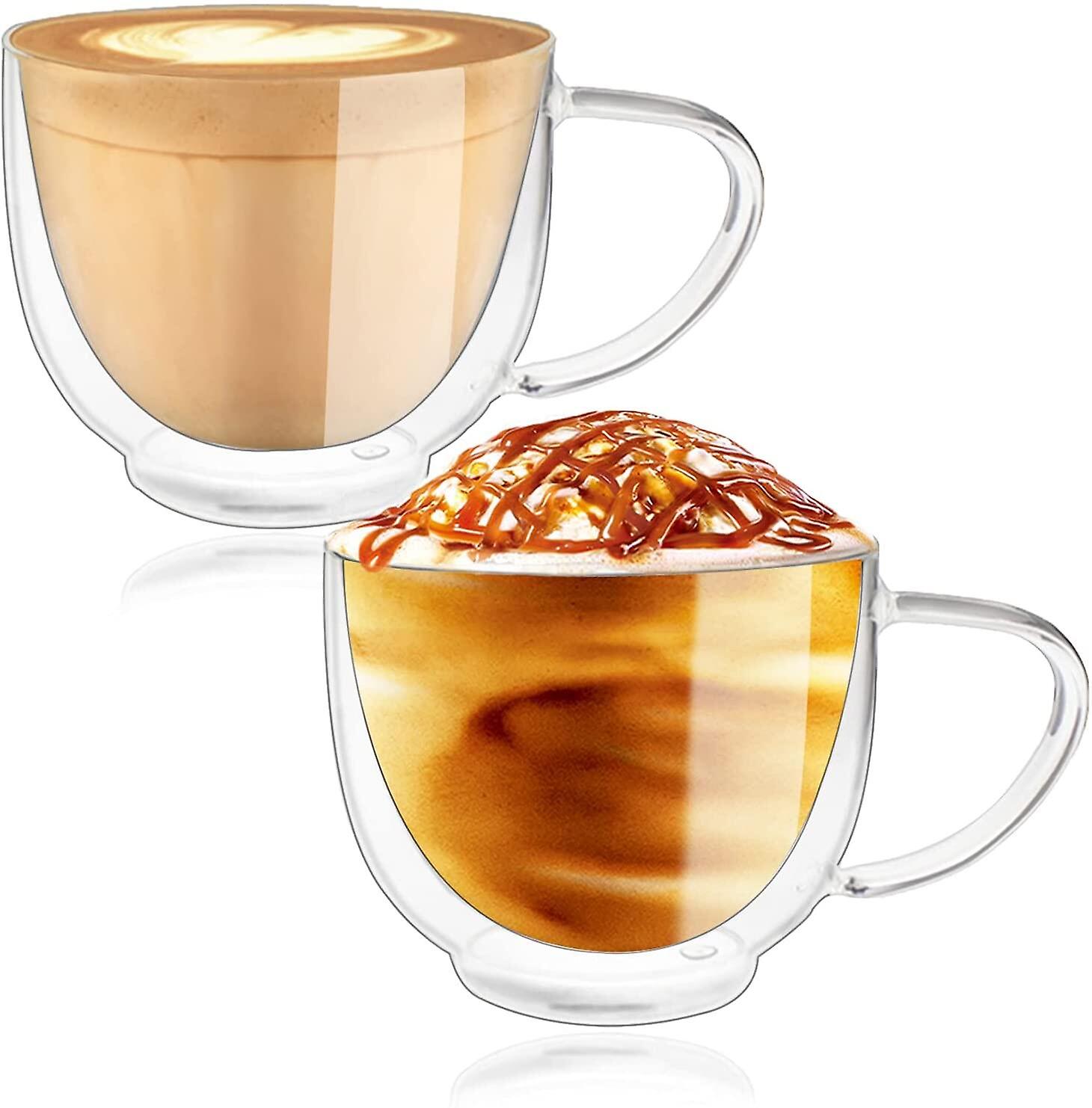 Nouvelles tasses à café en verre à double paroi Lag Latte Cappuccino, tasses à café en verre ...