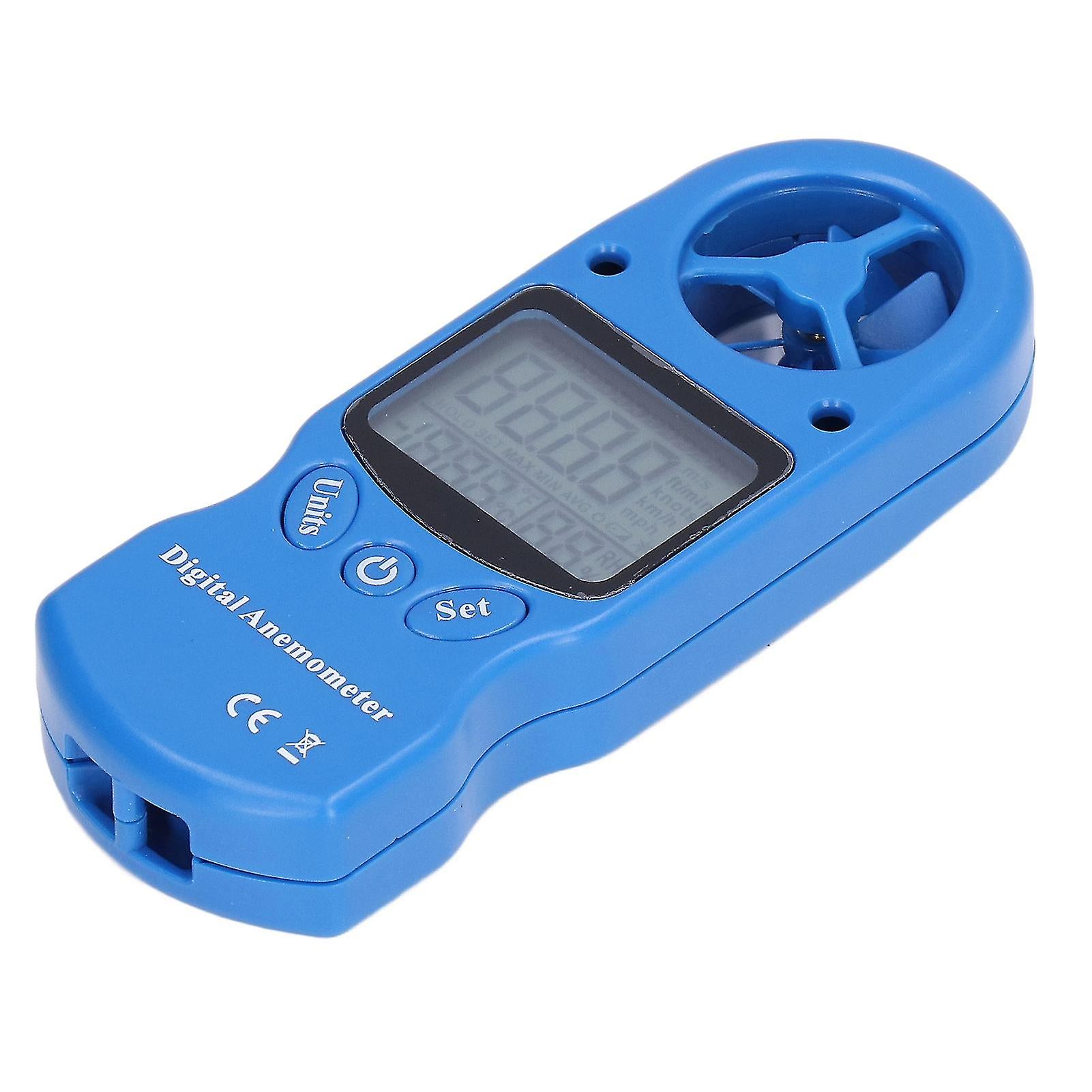 3V Digital Anemometer Multipurpose Handheld Wind Speed Meter Blue ...