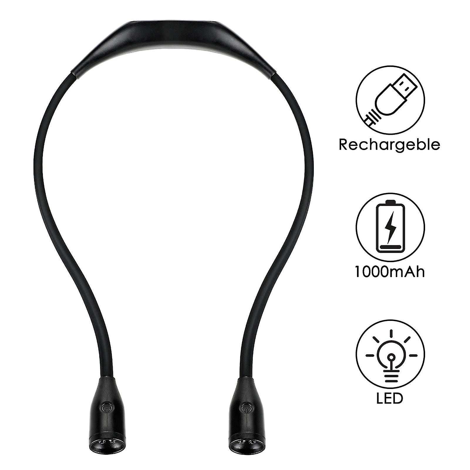 Rechargeable Neck Book Light LED Neck Read Lamp with 4 Beads for Night ...