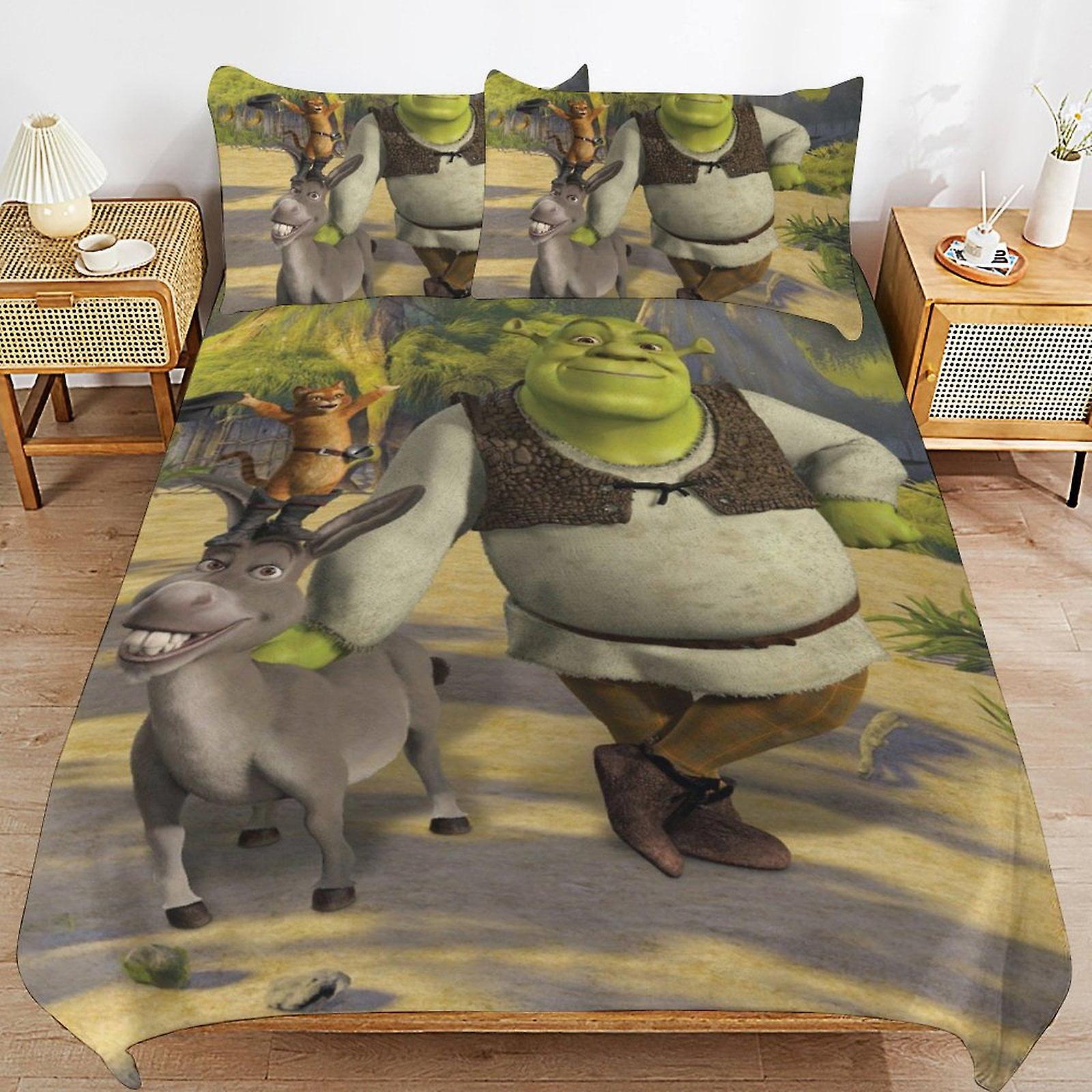 Shrek Bedding Sets Cute Bed Cover Anime Cartoon 3D Printed Lightweight ...