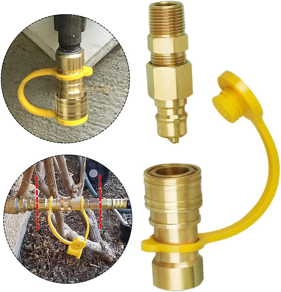 Propane Quick Connect Fittings Brass 3/8 Inch Natural Propane Gas Grill ...