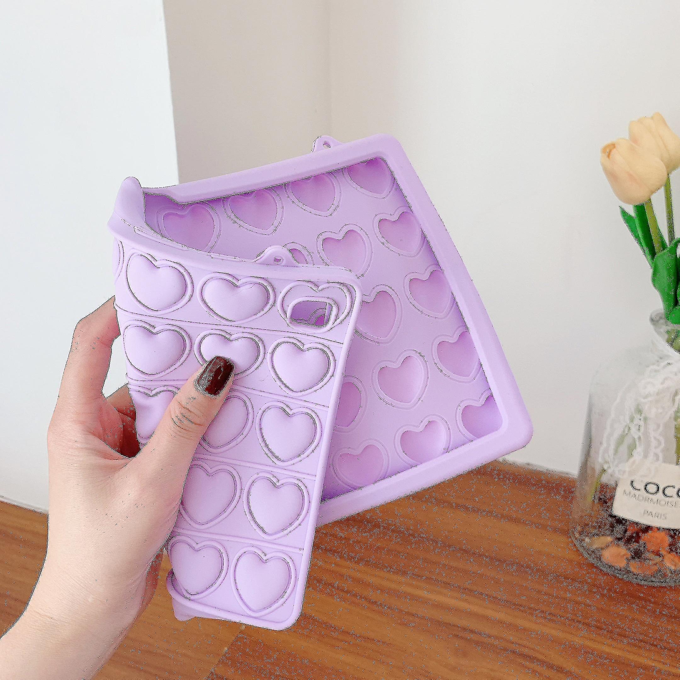 Pop-it Push Bubble Fidget Toy Silicone Cute Case For Ipad With Lanyard ...