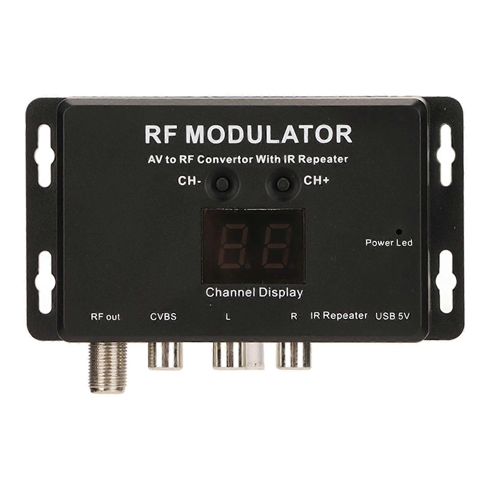 RF Modulator Professional AV to RF Convertor with IR Repeater for Set ...