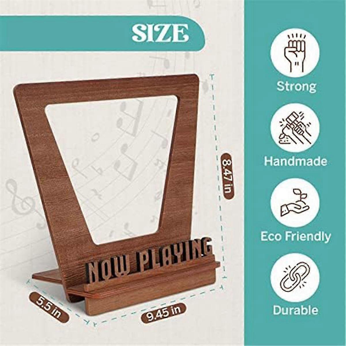 Now Playing Vinyl Record Stand Retro Holder For Vinyl Record Wood ...