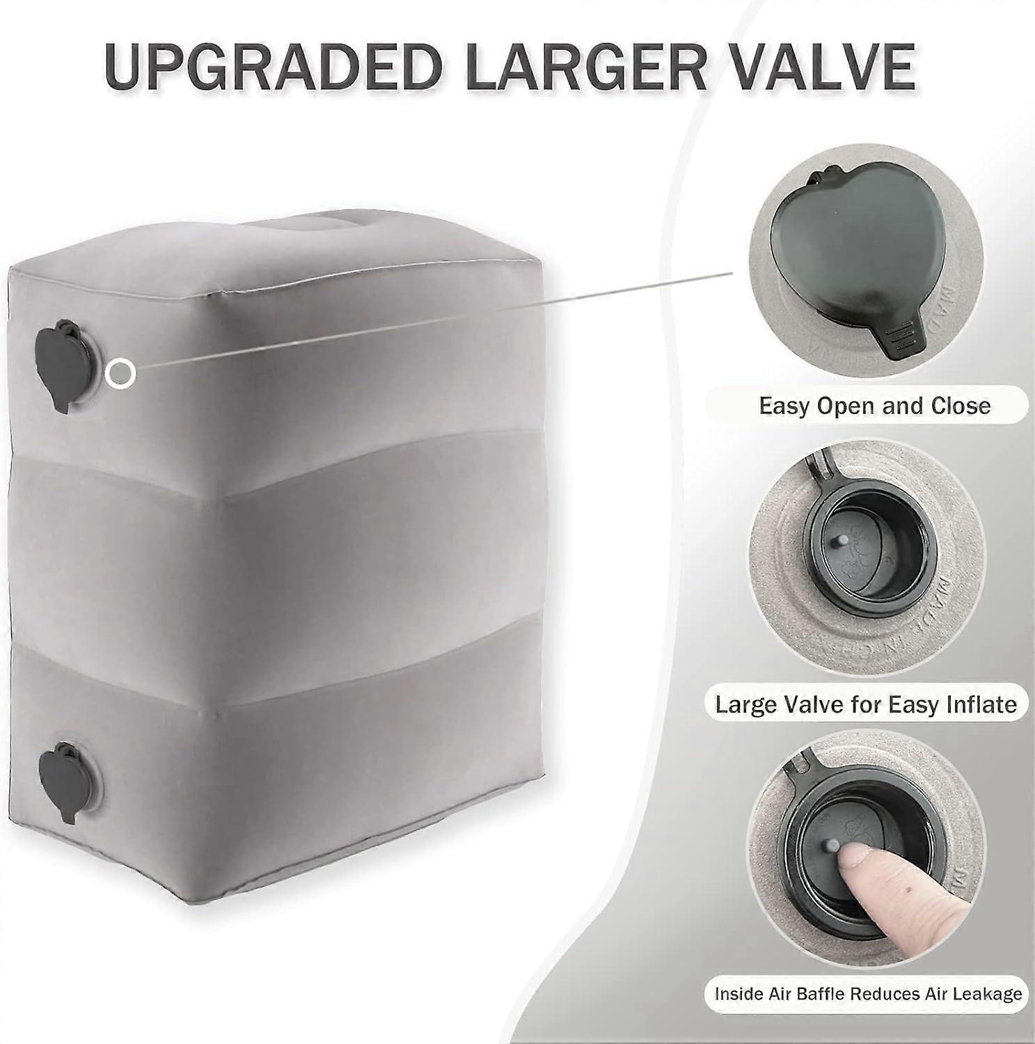 Travel Inflatable Footrest, Adjustable Three-Layer Height Footrest ...