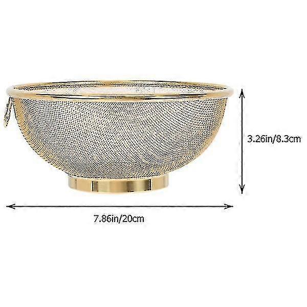 Stainless Steel Mesh Colander Strainer Basket Drainer Fine Mesh ...