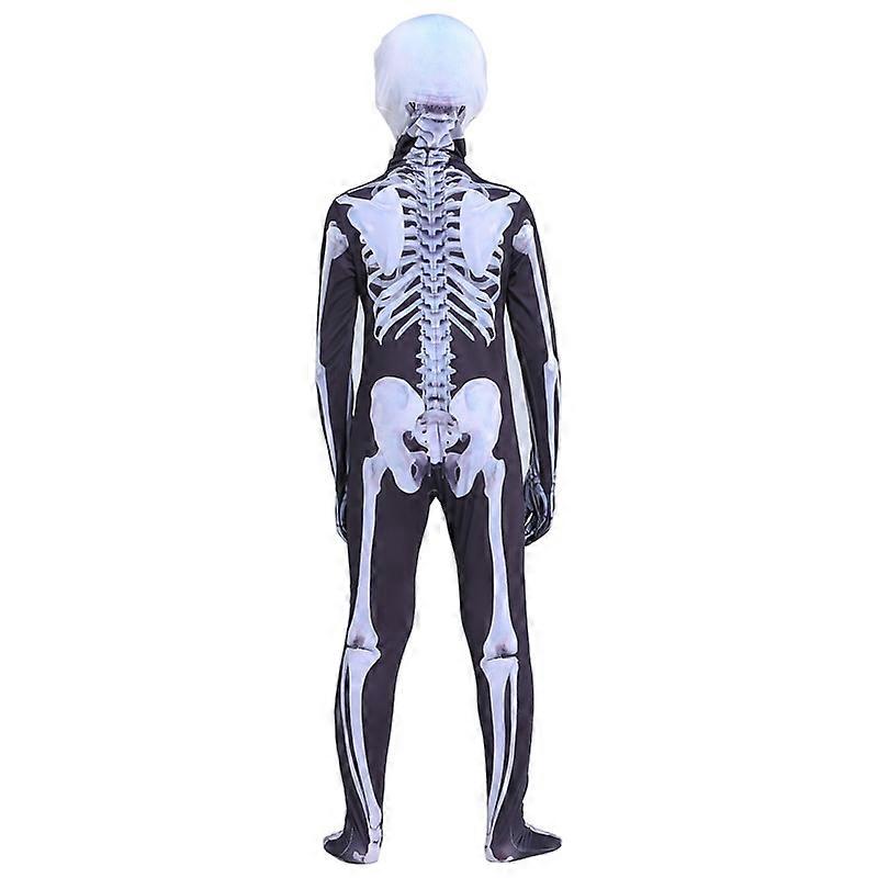 Scary Zombie Costume Skeleton Skull Costume Suit Carnival Party Dress ...