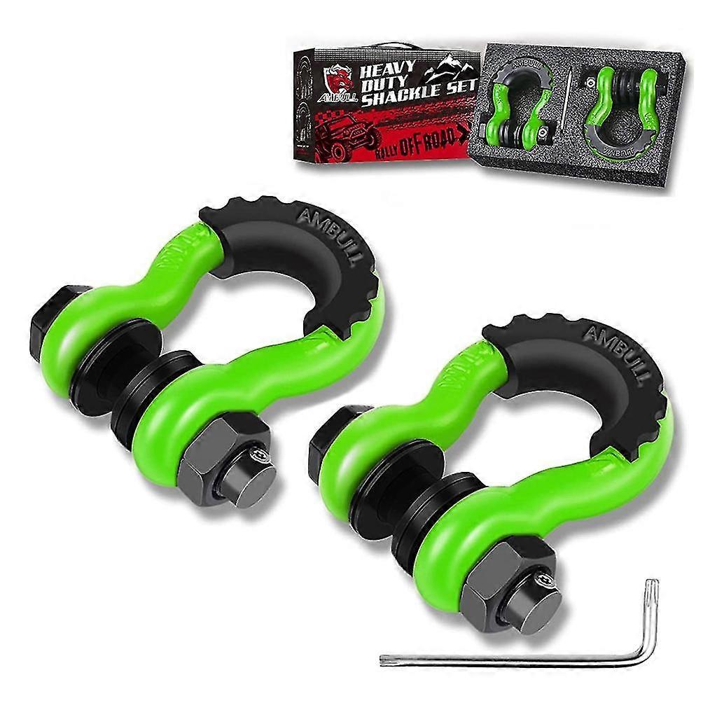 2 Pack 3/4" Shackles D-ring Shackles Rugged Unbreakable Bow Screw Heavy ...