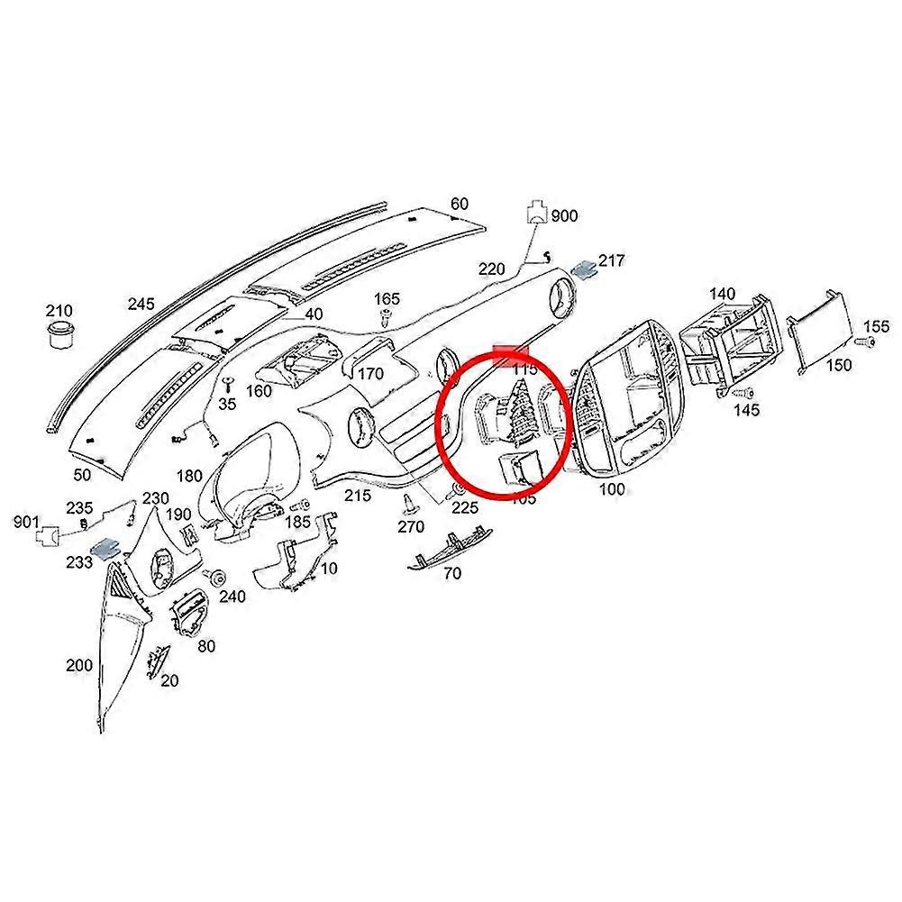Front Dash Center Left Air Vent Air Conditioning Grille Vents for ...