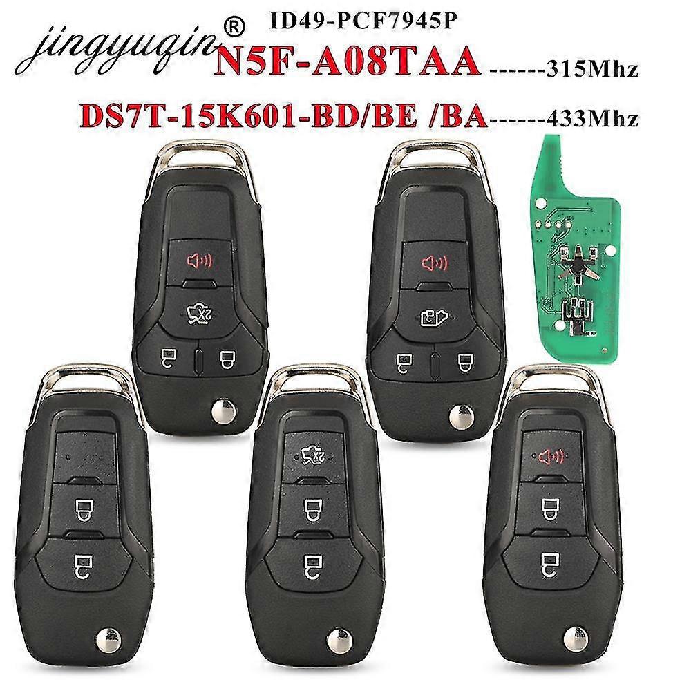 Flip Remote Key Fob 315mhz N5f-a08taa / 433mhz Ds7t-15k601-b Id49 For ...