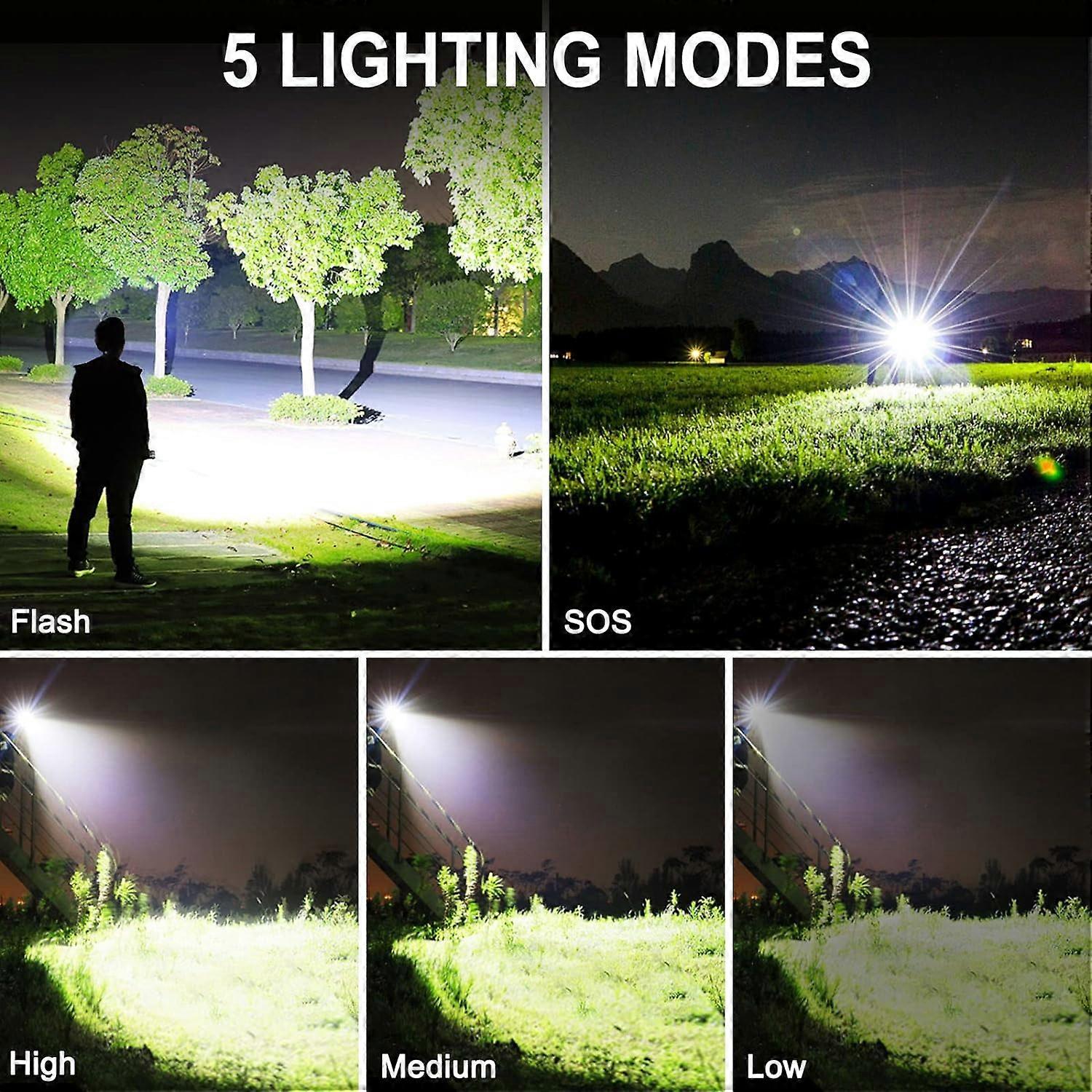 Rechargeable LED Flashlights, 990000 High Lumens Super Bright ...
