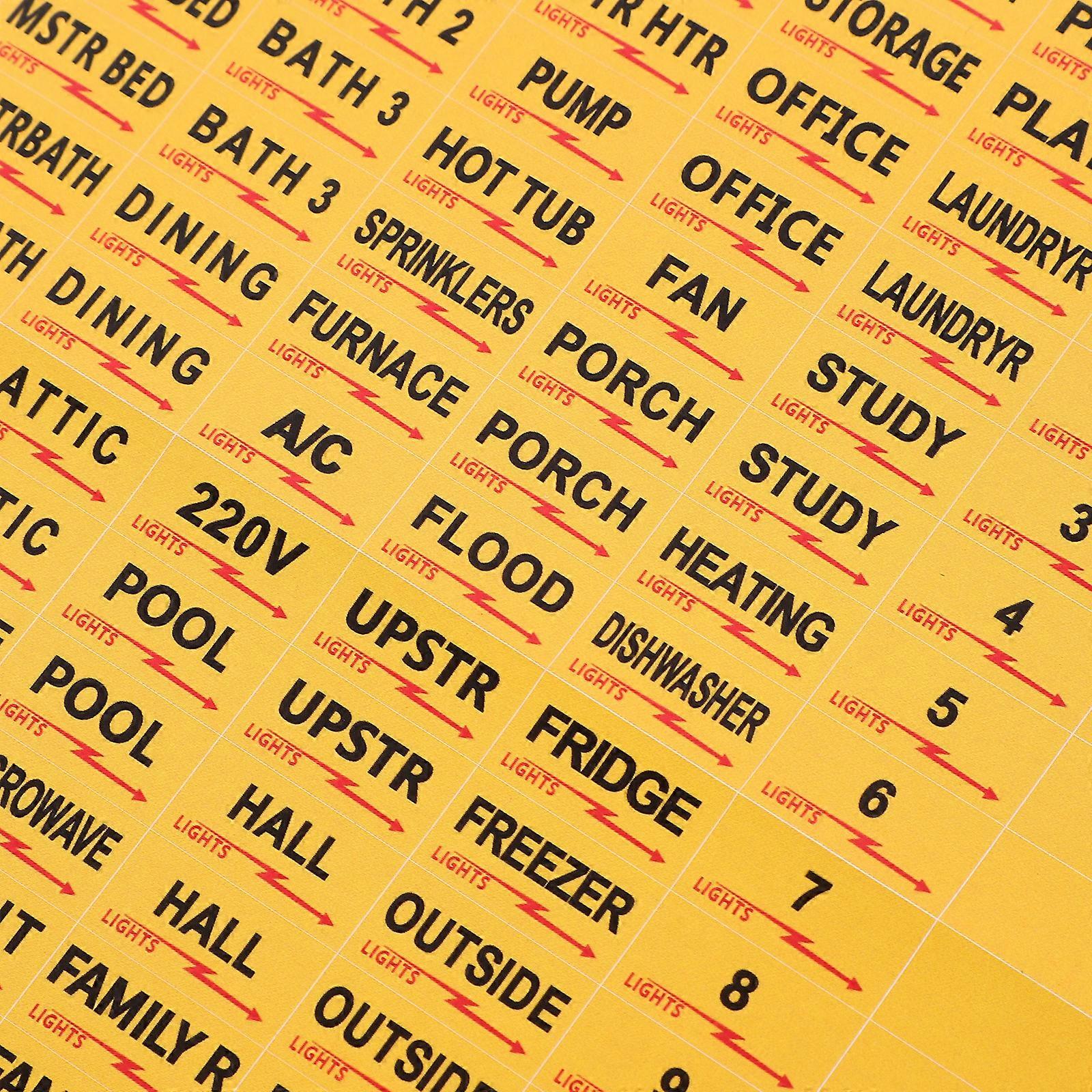 10 Sheets Electrical Panel Label Electrical Panel Labels Breaker Panel ...