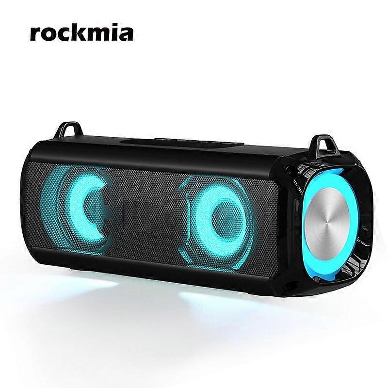 Popular Rockmia RGB LED Lights Speaker EBS-045 BT 5.0 Portable Wireless Bluetooth Music Player ...