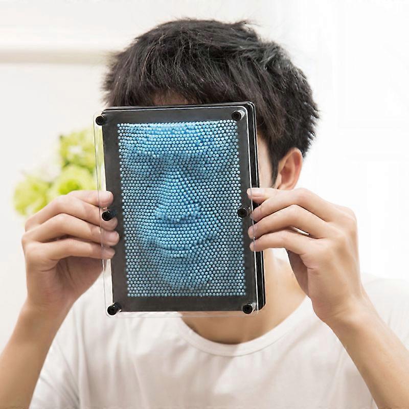 3D Clone Shape Pin Art Shoumo Blue Needle Child Get Face Palm Model ...